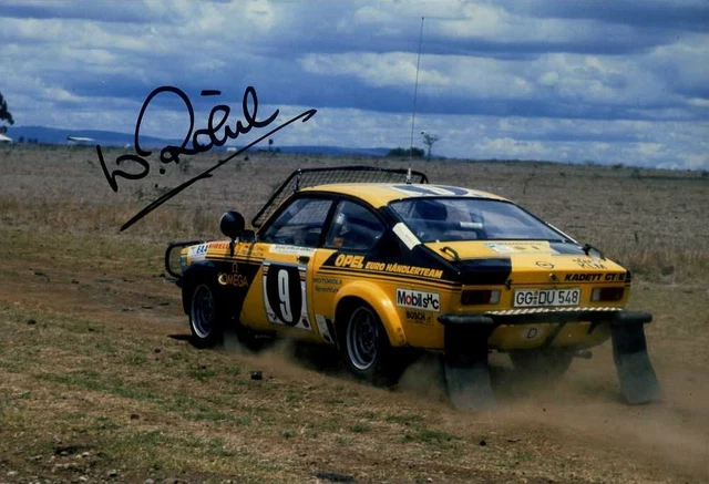 WALTER ROHRL OPEL Kadett GT/E Safari Rally 1976 Signed Photograph £35. ...
