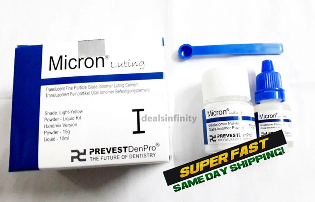 NEW PERMANENT SELF Cure GIC Luting Cement Dental Crown & Bridge Micron ...