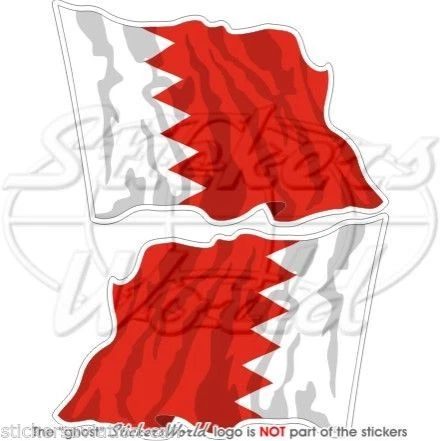 BAHRAIN BAHRAINI ARABIC Waving Flag Vinyl Bumper Decals Stickers 4,7 ...