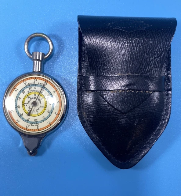 VINTAGE MAP OPISOMETER Map Distance Compass Tool West Germany w/ Case ...