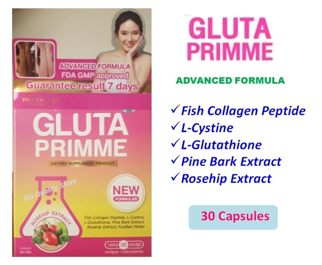 2X 3X GLUTA PRIMME PRIME Plus Glutathione Collagen Beauty Precious Skin ...
