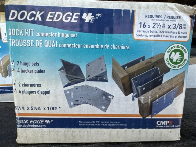 DOCK EDGE DE85220F Dock Kit Connector Hinge Set, Stationary EUR 41,81 - PicClick IT