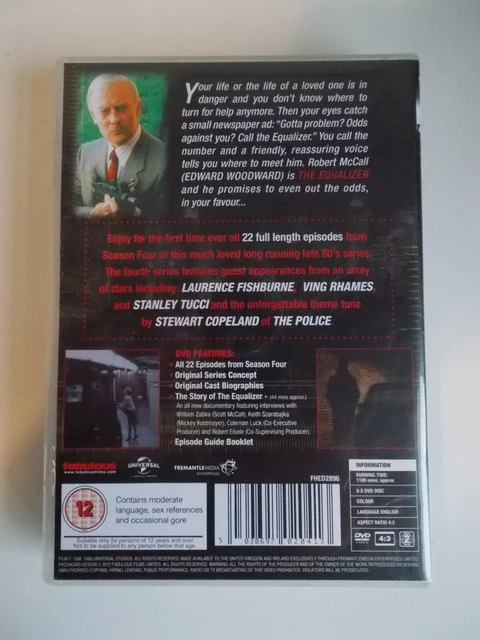 DVD THE EQUALIZER - Complete Season 4. Edward Woodward. (Dvd, 2012) 6 ...
