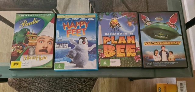 KIDS DVDS LOT Of 5 Paulie Mouse Hunt Happy Feet Plan Bee Thunderbirds ...
