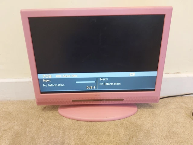 ALBA 19 INCH TV PINK LCD19880H Stand No Remote - Used With Scratches ...