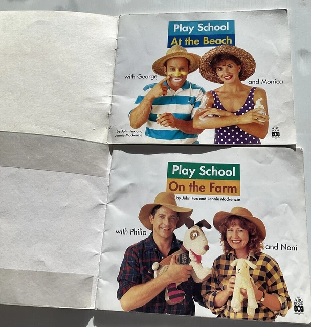 PLAY SCHOOL ABC Kids Books Lot X6 PB Vintage 90s House Garden Bush City ...