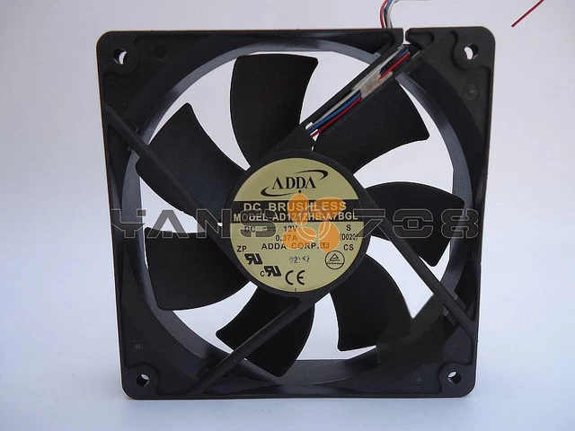 ONE ADDA AD1212HB-A7BGL 12025 12V 0.37a 4-pin PWM server cooling fan £12.68 - PicClick UK