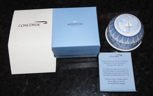 BRITISH AIRWAYS CONCORDE Wedgwood Dome Paperweight Gift With ...