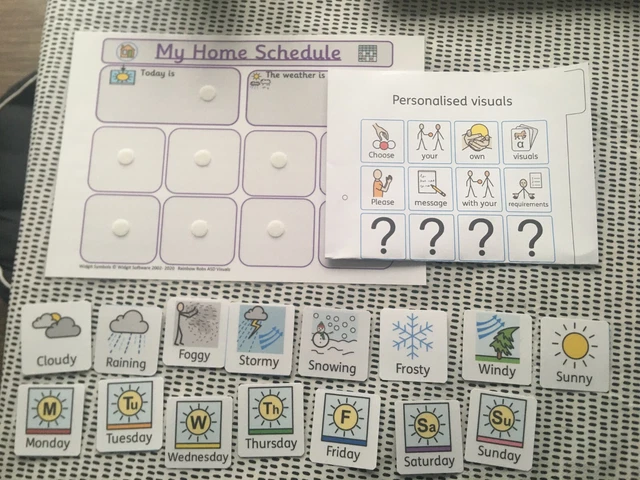 MY HOME SCHEDULE visual aid Daily Routine ASD/Autism/ADHD/SEN ...