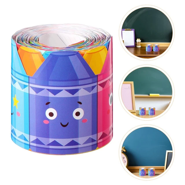 4 ROLLS BULLETIN Board Borders Back to School Supplies Blackboard Paper ...