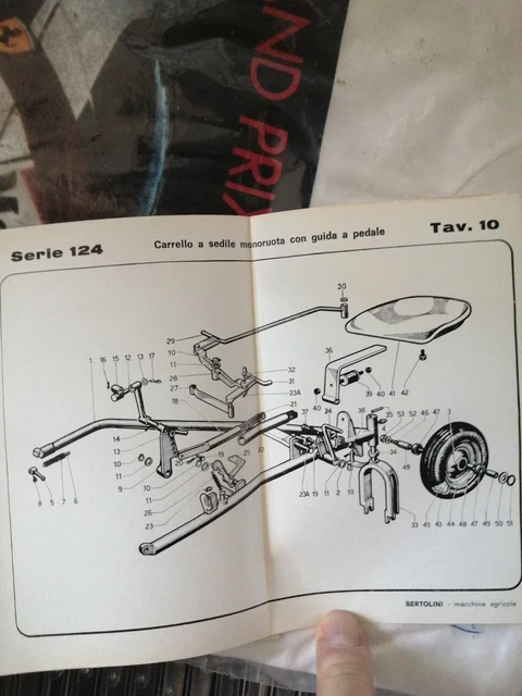 BERTOLINI MACCHINE AGRICOLE Motofalciatrice 124 Catalogo Libretto Pezzi ...