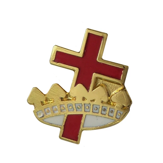KNIGHTS TEMPLAR CROWN And Cross Cut Out Masonic Tiny Pin Badge EUR 7,28 ...