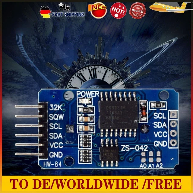 HW-084A DS3231 AT24C32 Präzisionsuhrmodul IIC RTC-Modul KEINE Batterie ...