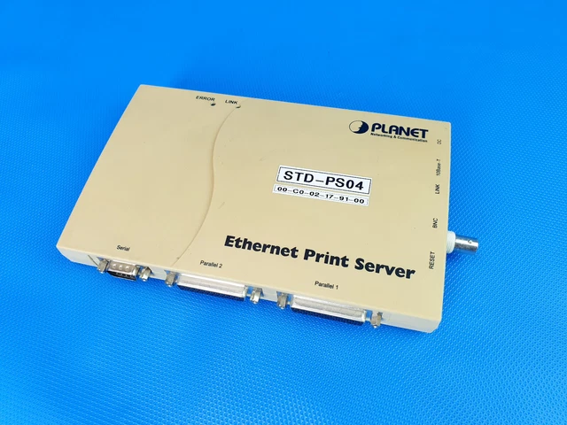 PLANET PSE1S2P-BNUAS /DS Ethernet Print Server Inkl. MwSt. EUR 23,90 ...