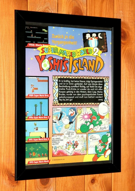 1995 SUPER MARIO World 2 Yoshis Island Vintage Small Promo Poster Ad ...