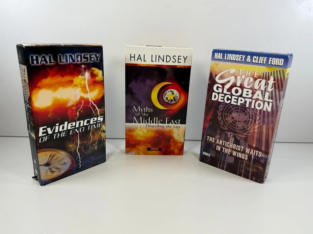 HAL LINDSEY VHS Lot Evidences of End Time Myths Middle East Global ...