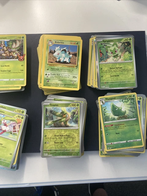 POKÉMON GRASS TYPE Card Bundle Over 300 Cards Un/Common/Rare & Vintage ...