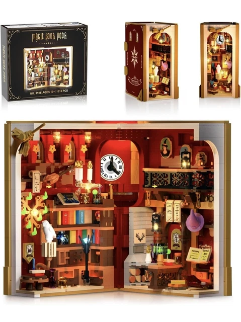 MAGIC BOOK NOOK Mini 3.6mm Building Set with Light, 1015 PCS DIY ...