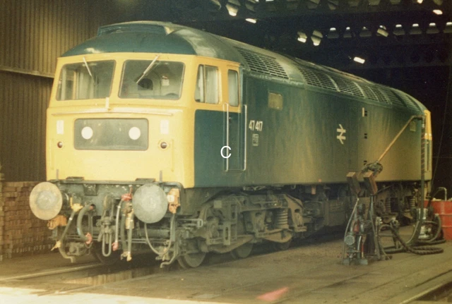 BRITISH RAILWAY B.R Photograph Class 47 - 47417 At Edgehill Depot 22/03 ...