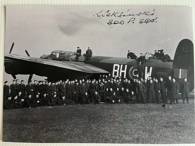 300 SQUADRON PHOTO Signed WW2 RAF Bomber Command Veteran Rudolf ...