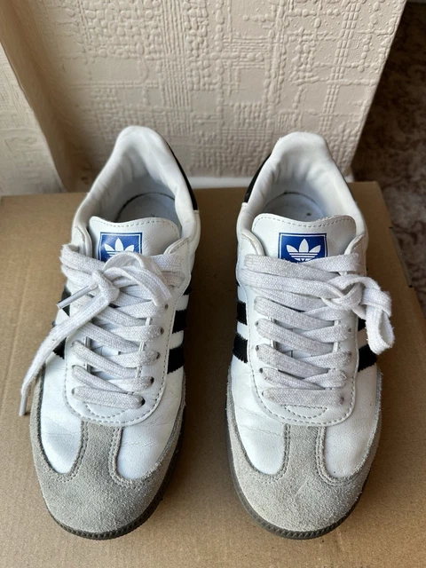 CLASSIC ADIDAS SAMBA OG Trainers UK 4.5 White/Black Good Condition £35. ...