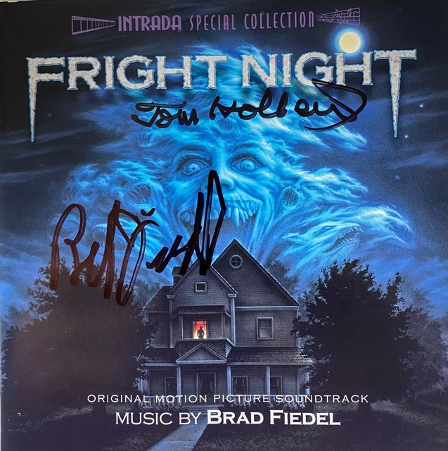 FRIGHT NIGHT (1985) Complete Score CD/signed Brad Fiedel & Director Tom ...