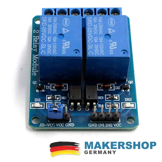 2 CHANNEL RELAY Module Arduino Raspberry Pi Relay Card 5v 230 Volt 230v ...