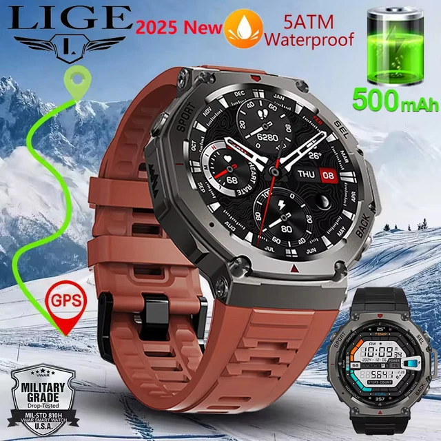 GPS SMART WATCH AMOLED 5ATM Waterproof Built-in Dual-band GNSS Compass ...