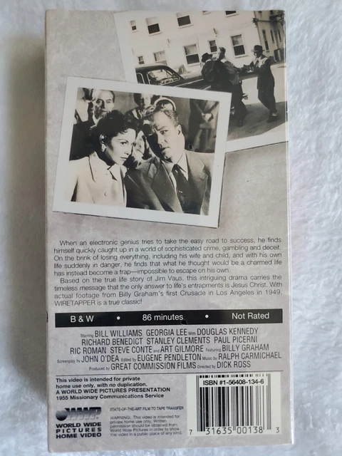 NEW WIRETAPPER (VHS) Bill Williams Douglas Kennedy Georgia Lee Richard ...