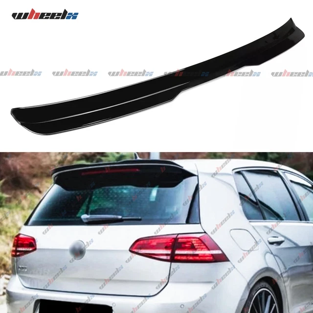 SPOILER FOR VW Golf 7 Mk7.5 Vii Gti R Gtd 2014-2019 Glossy Black Rear ...