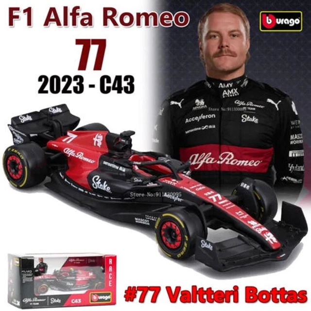 BBURAGO 2023 CAR Alfa Romeo FORMULA 1 F1 C43 #77 1:43 Toys Valtteri Bottas $33.98 - PicClick AU