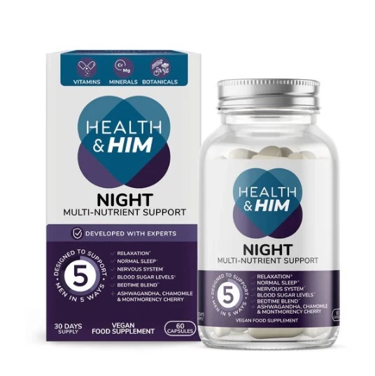 HEALTH & HIM Night Supplements for Men 60 Capsules £23.90 - PicClick UK