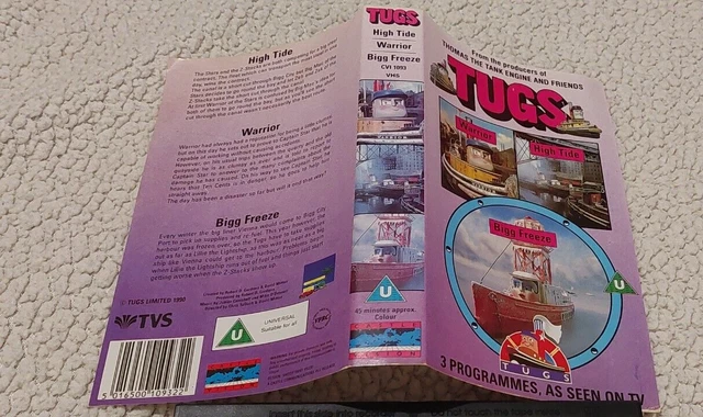 TUGS - VHS Video - Warrior + High Tide + Bigg Freeze - Childrens / Rare ...