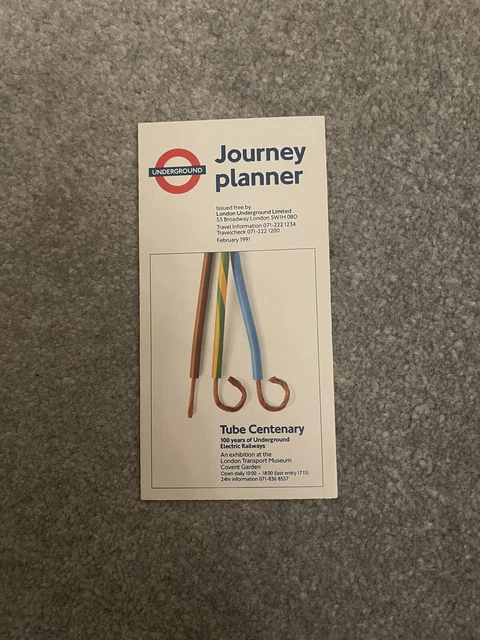 LONDON UNDERGROUND TUBE Map FEBRUARY 1991 Journey Planner £16.63 ...