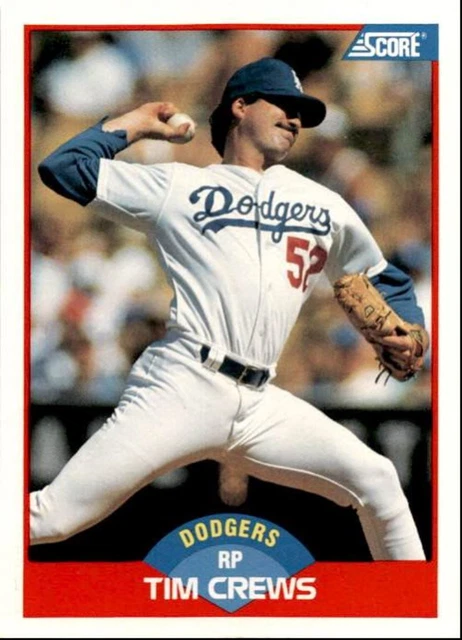 1989 SCORE BASEBALL Card Tim Crews Los Angeles Dodgers #505 EUR 1,69 ...