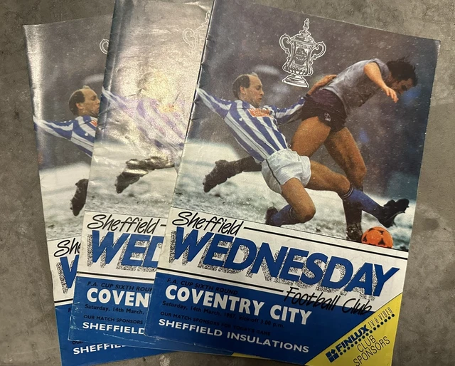 1X SHEFFIELD WEDNESDAY Swfc FA Cup Match Programme v Coventry City 14/3 ...