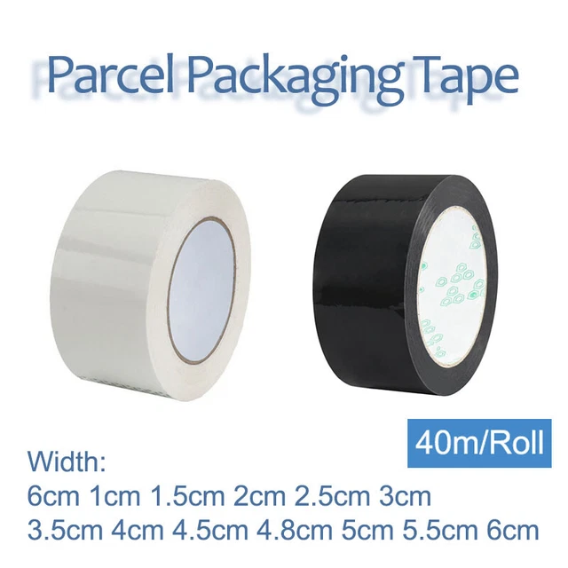 PARCEL PACKAGING TAPE Sealing Self Adhesive for Packing Box White Black ...