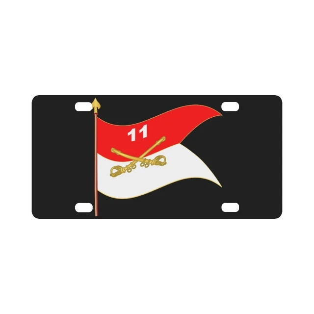 LICENSE PLATE - Army - 11th Armored Cavalry Regiment Guidon w staff ...