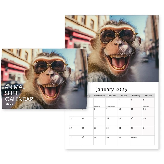 A4 CALENDAR MONTHLY Calendar Wall Calendar 2025 Animal Calendar Month ...