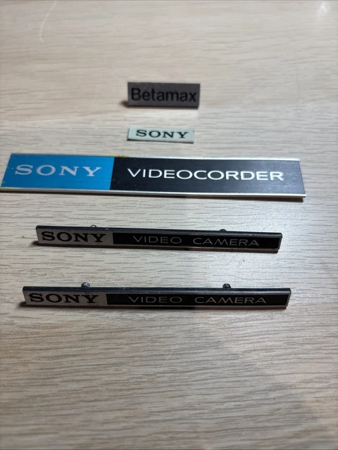 SONY NAME PLATE Badge Video Camera Recorder Television Betamax Genuine ...