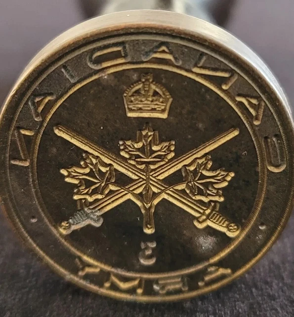 KING GEORGE VI Royal Canadian Army Wax Seal Desk Stamp Canada Royalty ...