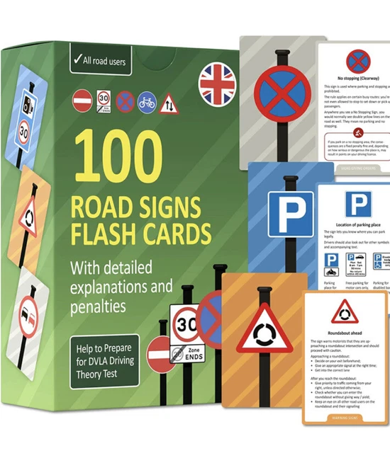 100 ROAD SIGNS flash cards highway code 2022 driving theory test mock ... 100 ROAD SIGNS flash cards highway code 2022 driving theory test mock ...