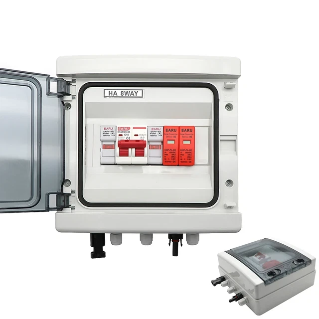 SOLAR PV COMBINER Box Photovoltaic 500V DC Fuse Holder MCB SPD ...