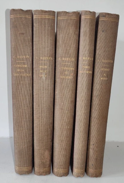 LOTTO 7 LIBRI Charles Darwin Origine delle Specie e Altri Testi Torino ...