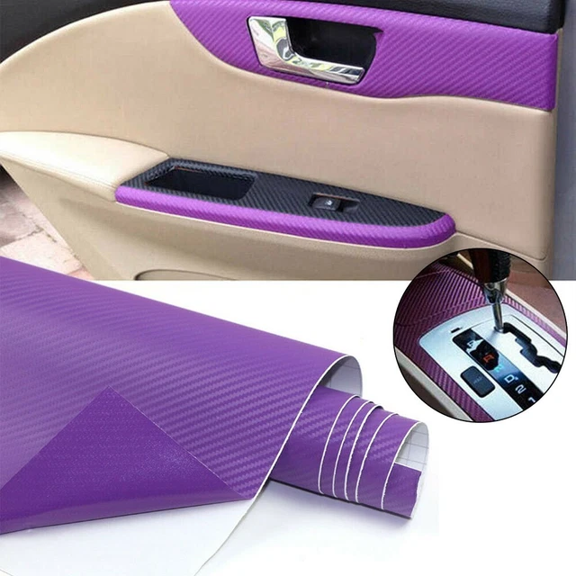 B PILLAR VINYL Wrap Sticker Box Car Carbon Fiber Center Console ...