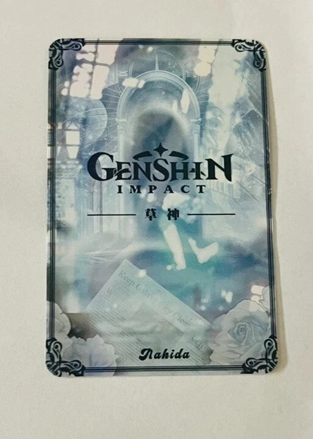 GENSHIN IMPACT NAHIDA Photocard Holo Raster Anime Gacha Game Card ...