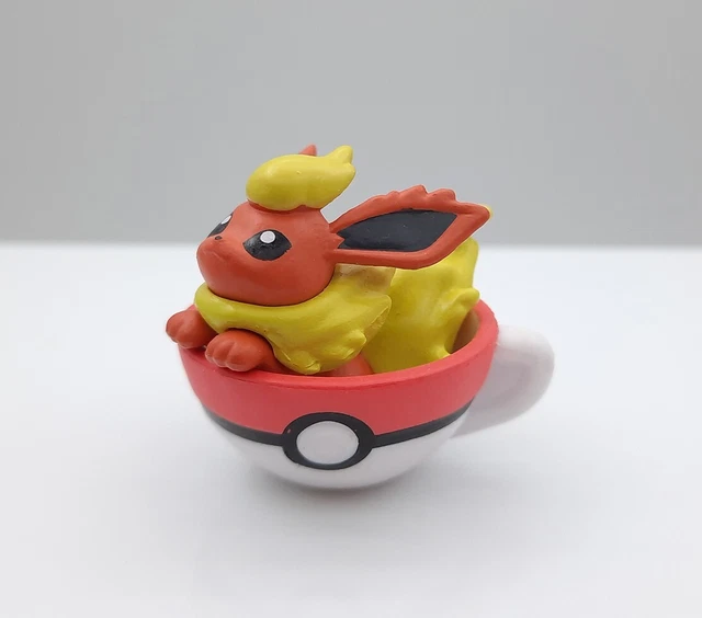 POKEMON FLAREON 1& mini teacup gacha pokeball figure toy playset Japan ...