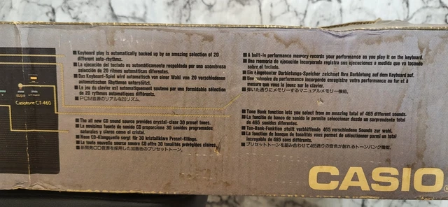 CASIO CT-460 CASIOTONE Electronic Keyboard 465 Sound Tone Bank MIDI ...