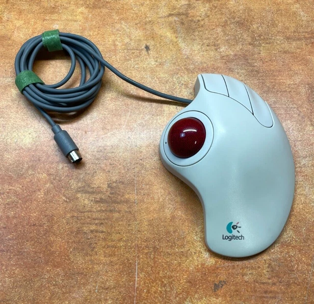 LOGITECH TRACKMAN MARBLE Trackball Mouse T-CH11 - PS/2 Interface $24.99 ...