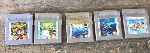 GAMEBOY LOT GAMES Super Mario Land, Mega Man V,, Bombman, Kirby, Tetris ...